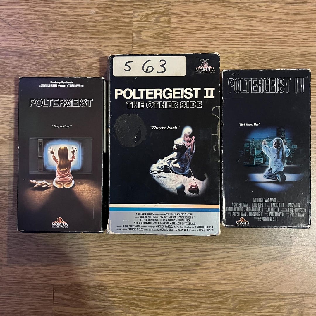 VHS Poltergeist Trilogy Vintage Big Box Tape Horror - Etsy