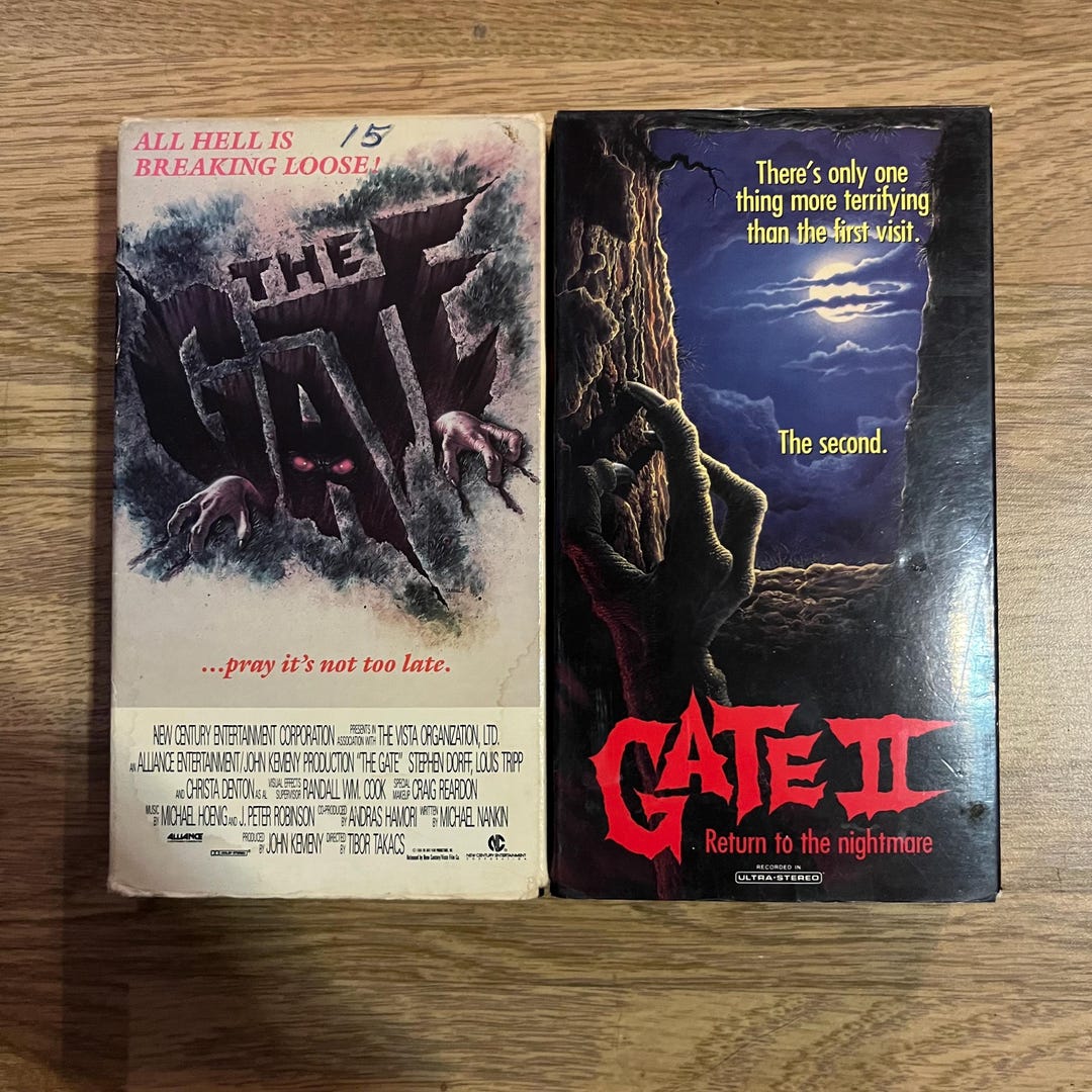The Gate (1987) & Gate II Return to the Nightmare (1991) VHS Horror ...