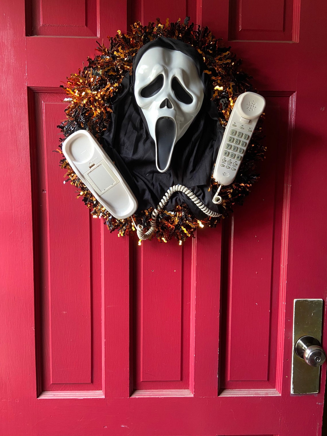 Scream Ghostface Horror Decor Door Wreath Halloween - Etsy