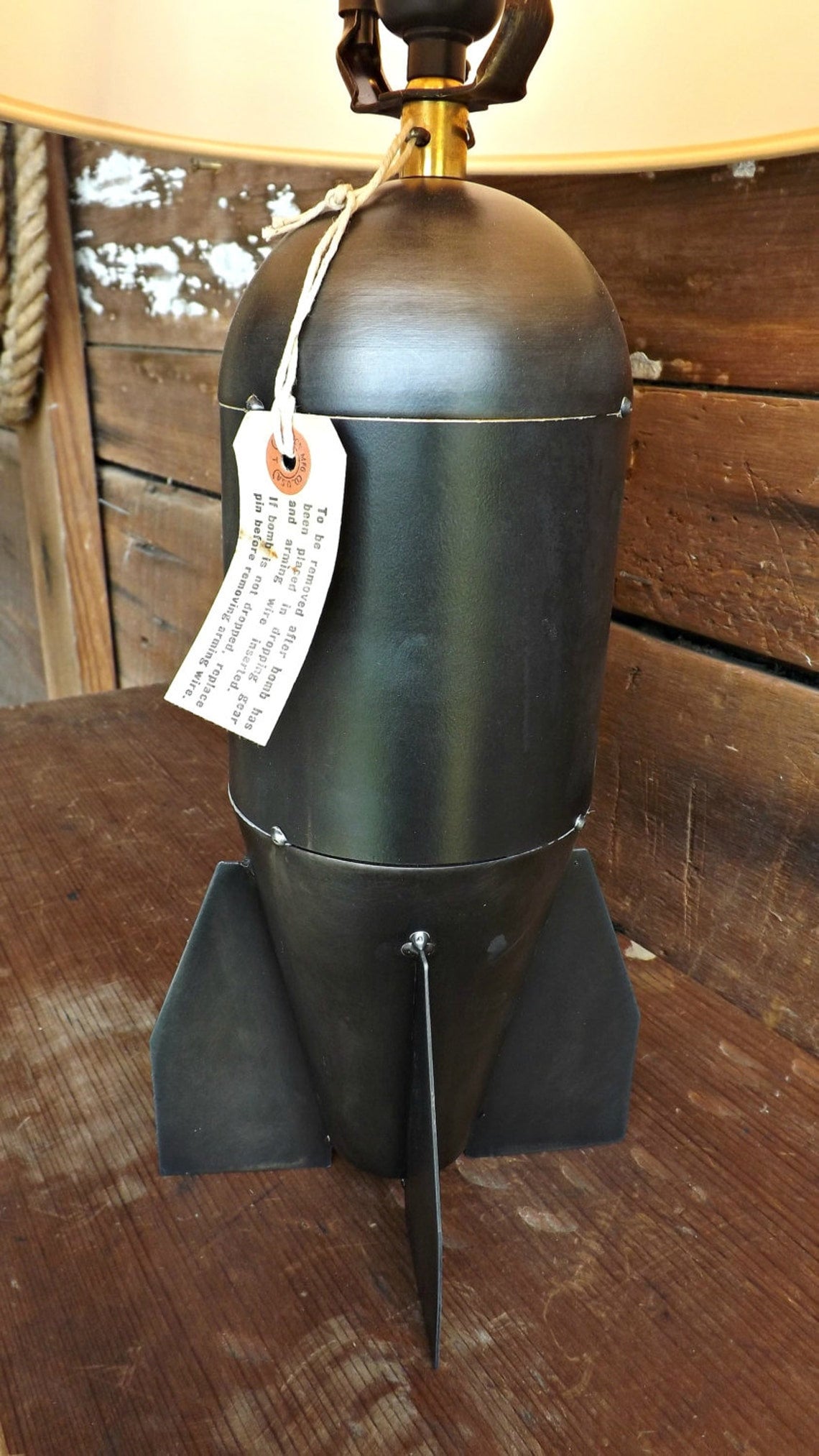 Bomb Lamp Industrial Desk Lamp UXB WWII Surplus Table Lamp Bedside Lamp ...