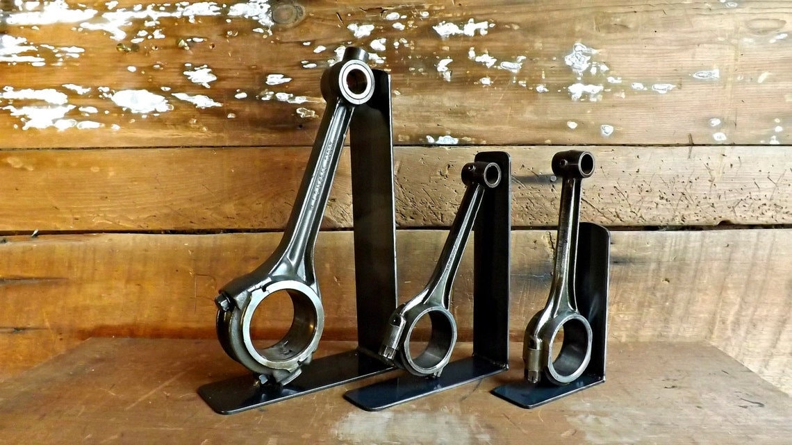 Connecting Rod Bookends Piston Bookends Industrial Bookends Steampunk ...