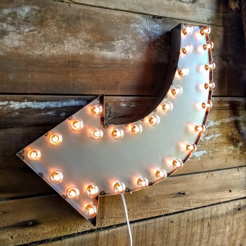 Lighted Arrow Sign - Etsy