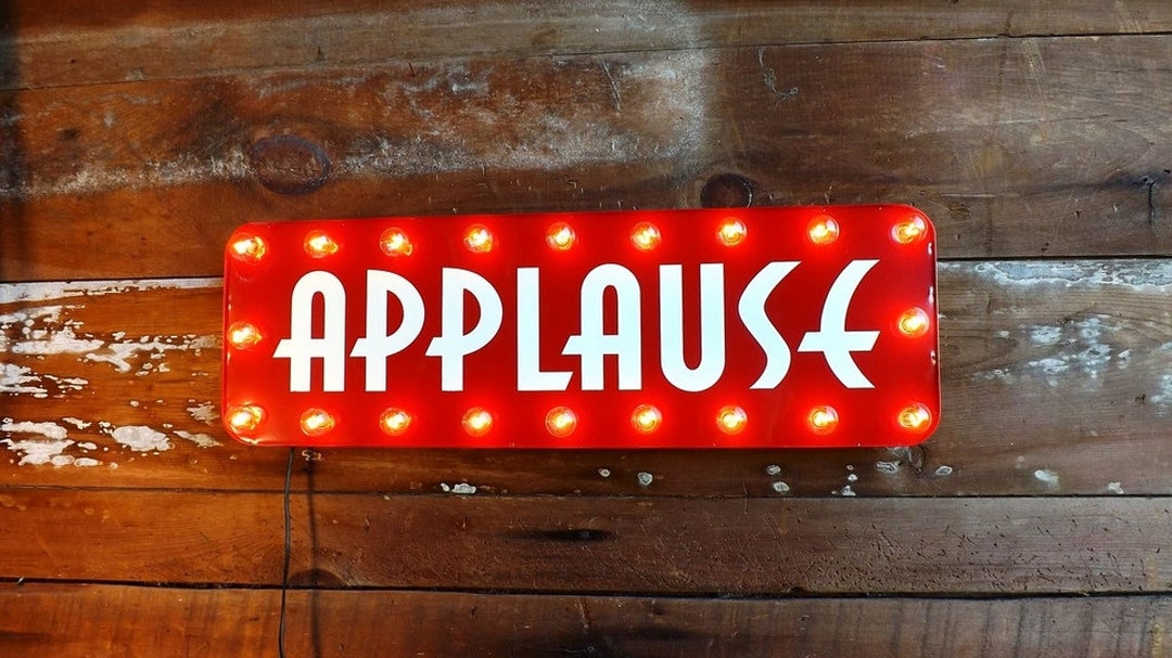Marquee Retro Applause Lighted Sign Wall Decor Art Deco Vintage Stage ...