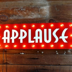 Marquee Retro Applause Lighted Sign Wall Decor Art Deco Vintage Stage ...