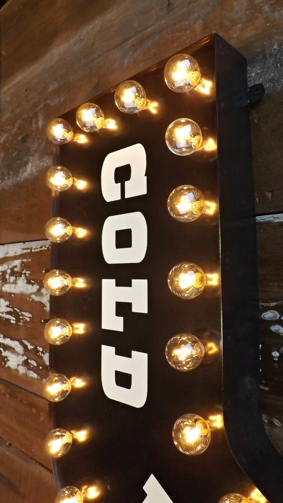 Beer Sign Marquee Light Bar Decor Lighted Arrow Lamp Curved Arrow ...