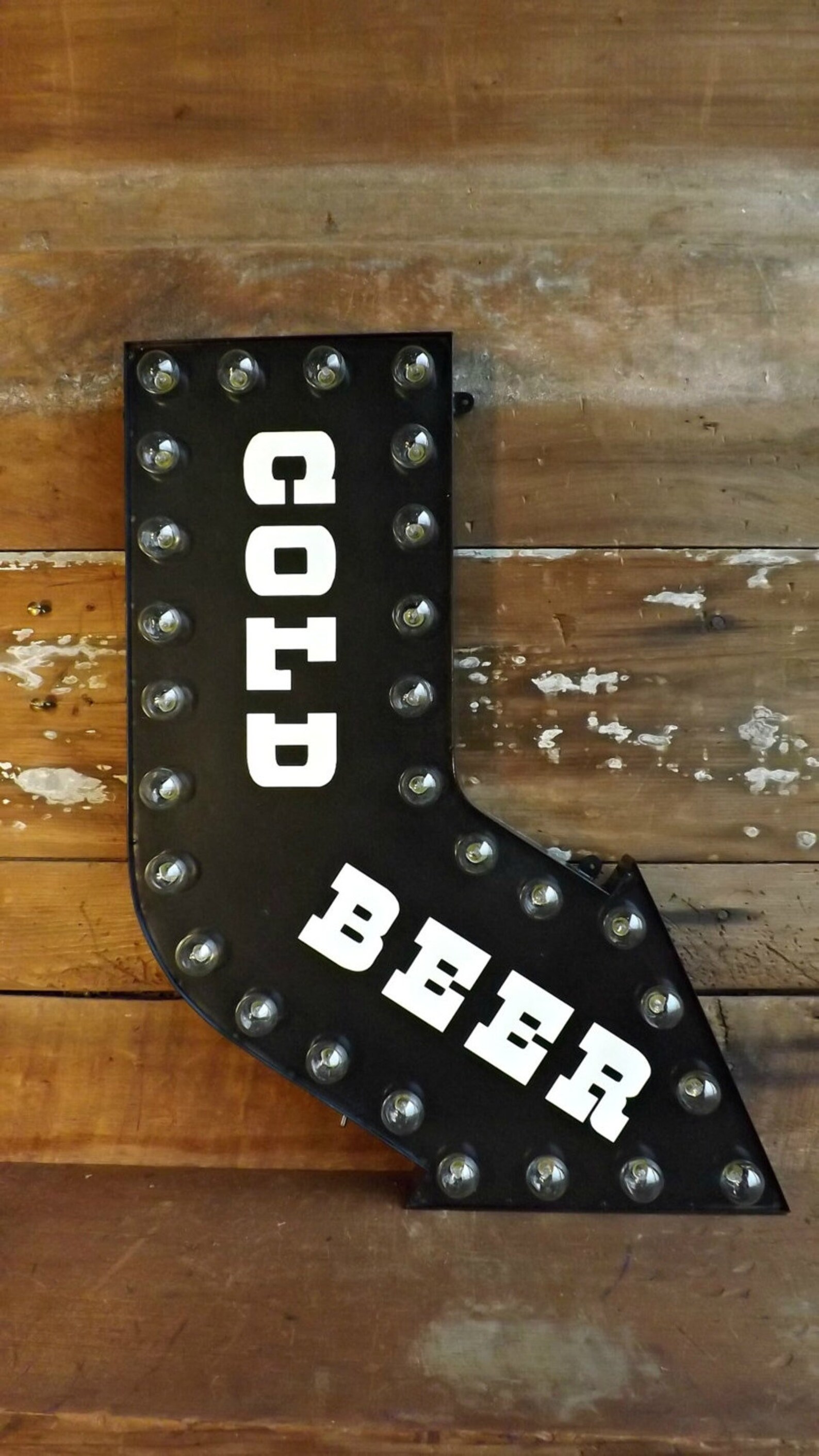 Cold Beer Arrow Marquee Sign, Bar Decor, Pub Sign, Man Cave Lighting - Etsy