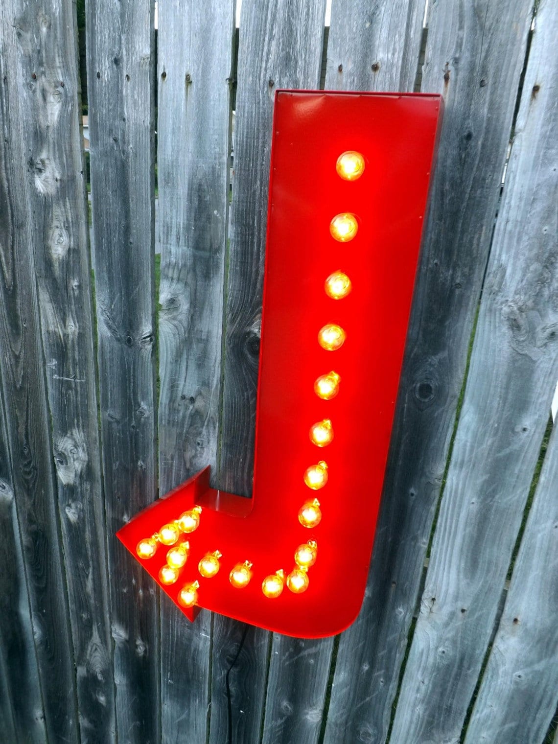 Arrow Marquee Sign Light Store Front Business Display Retro Curved ...