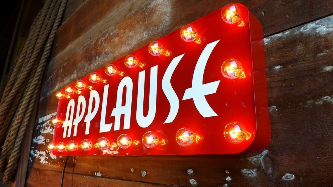 Marquee Retro Applause Lighted Sign Wall Decor Art Deco Vintage Stage ...