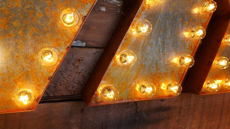 Chevron Sign Metal With Rusty Patina Rusty Arrow Industrial - Etsy