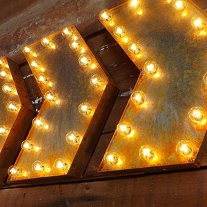 Chevron Sign Metal With Rusty Patina Rusty Arrow Industrial - Etsy