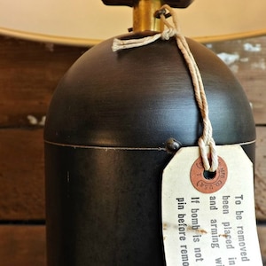 Bomb Lamp Industrial Desk Lamp UXB WWII Surplus Table Lamp Bedside Lamp ...