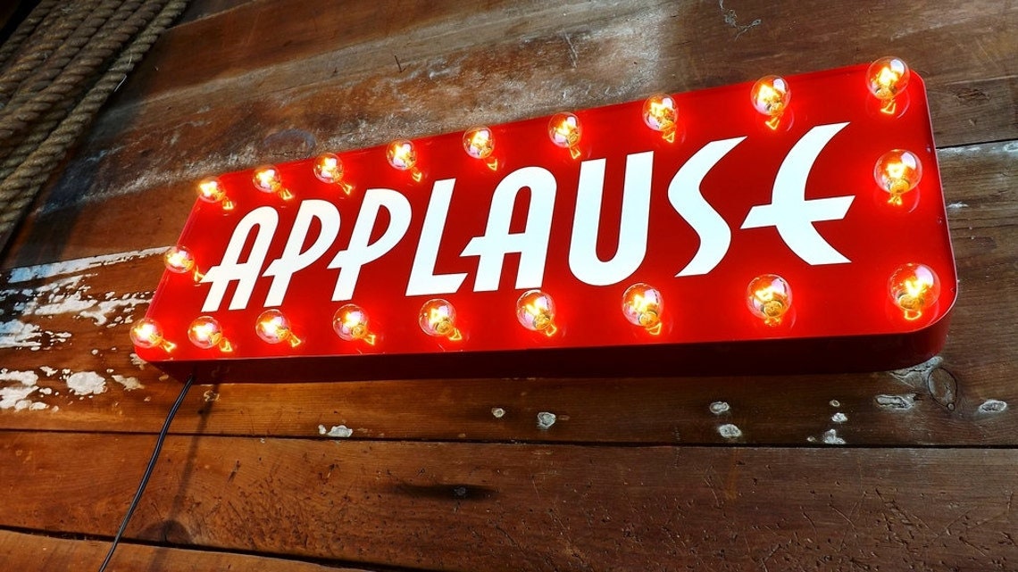 Marquee Retro Applause Lighted Sign Wall Decor Art Deco Vintage Stage ...