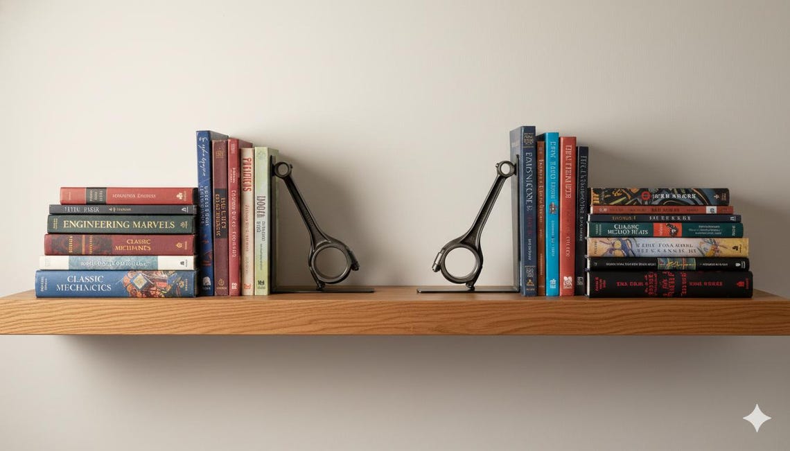 Connecting Rod Bookends Piston Bookends Industrial Bookends Steampunk ...