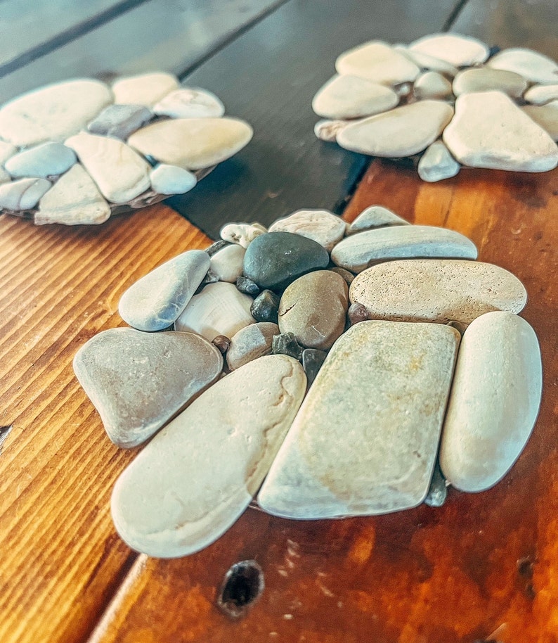 Natural Stone Coaster Set - Etsy