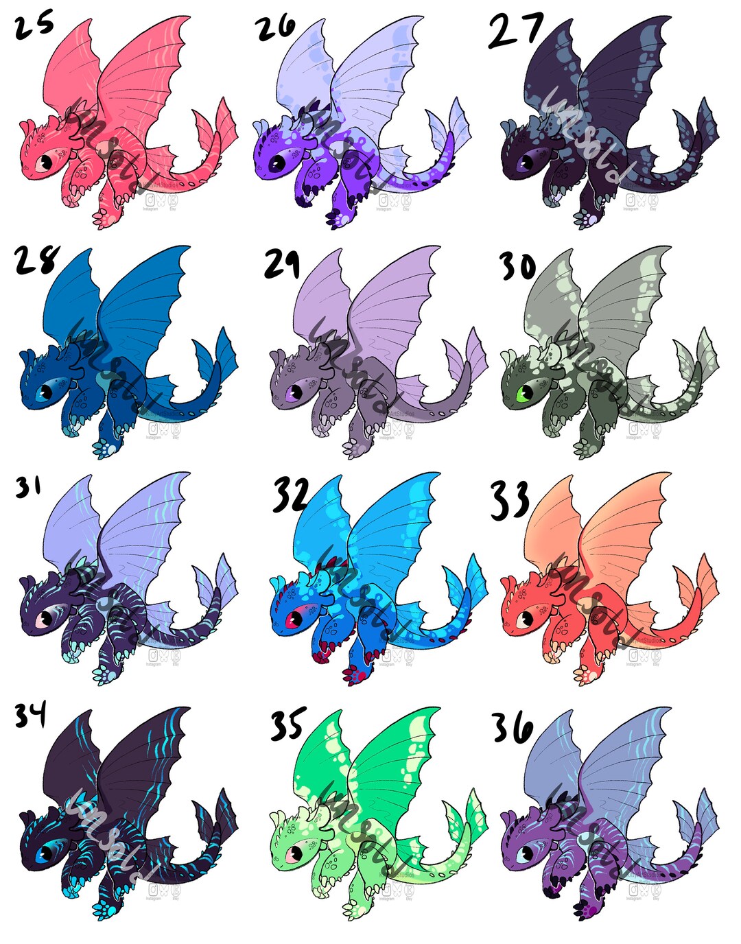 10 Dollar Furry Night Fury Batch 3 Dragon Adoptable Design Furry Adopt ...