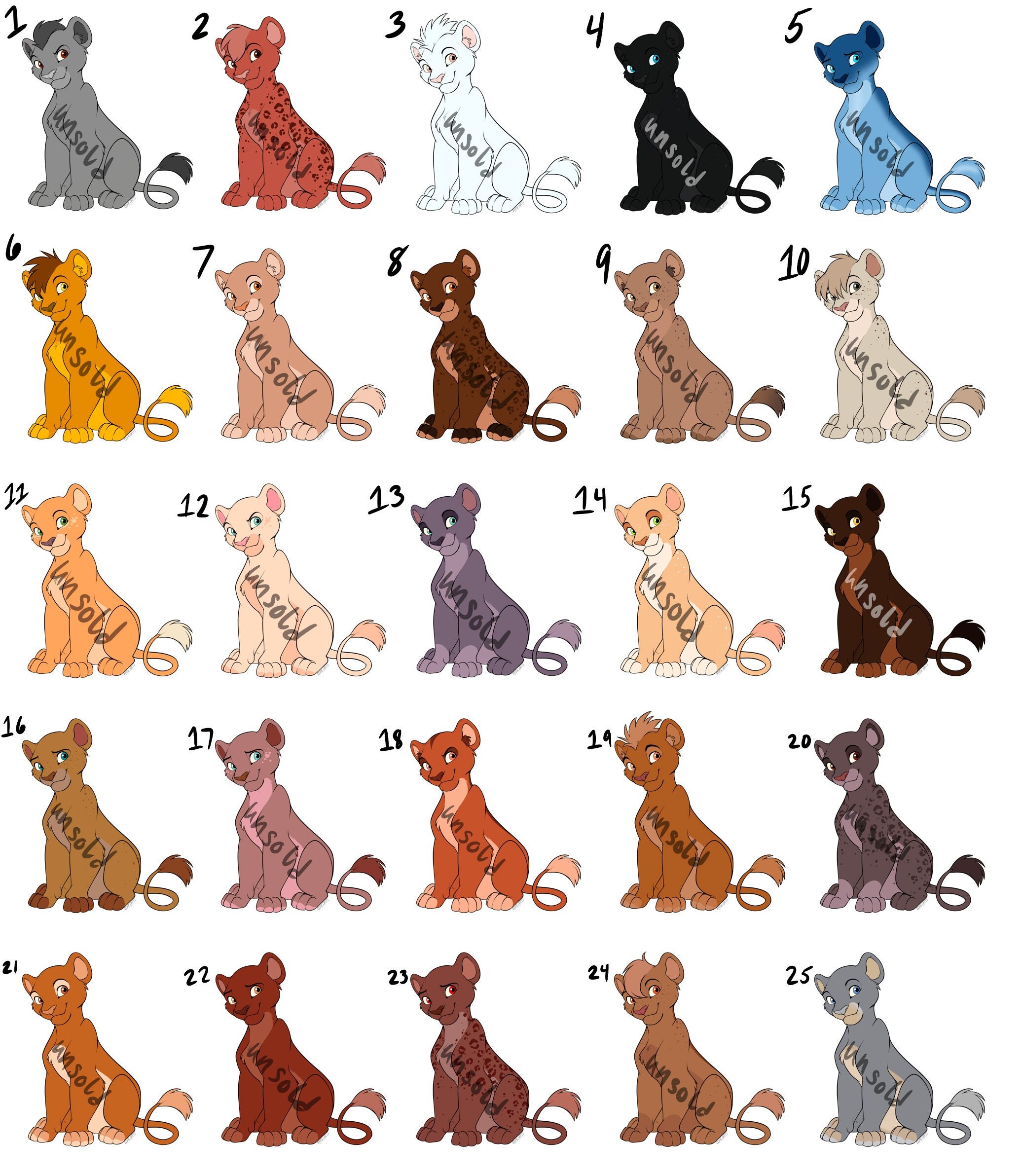 Little Lion Cub Furry Batch Adopts - Etsy