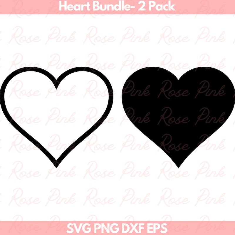 Heart Outline Wedding Svg - Etsy