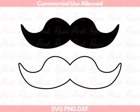 Mustache COMMERCIAL Use Moustache DIGITAL DOWNLOAD Svg Png - Etsy