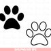 Paw Print Outline DIGITAL DOWNLOAD | Svg Png Dxf Eps Instant Digital ...