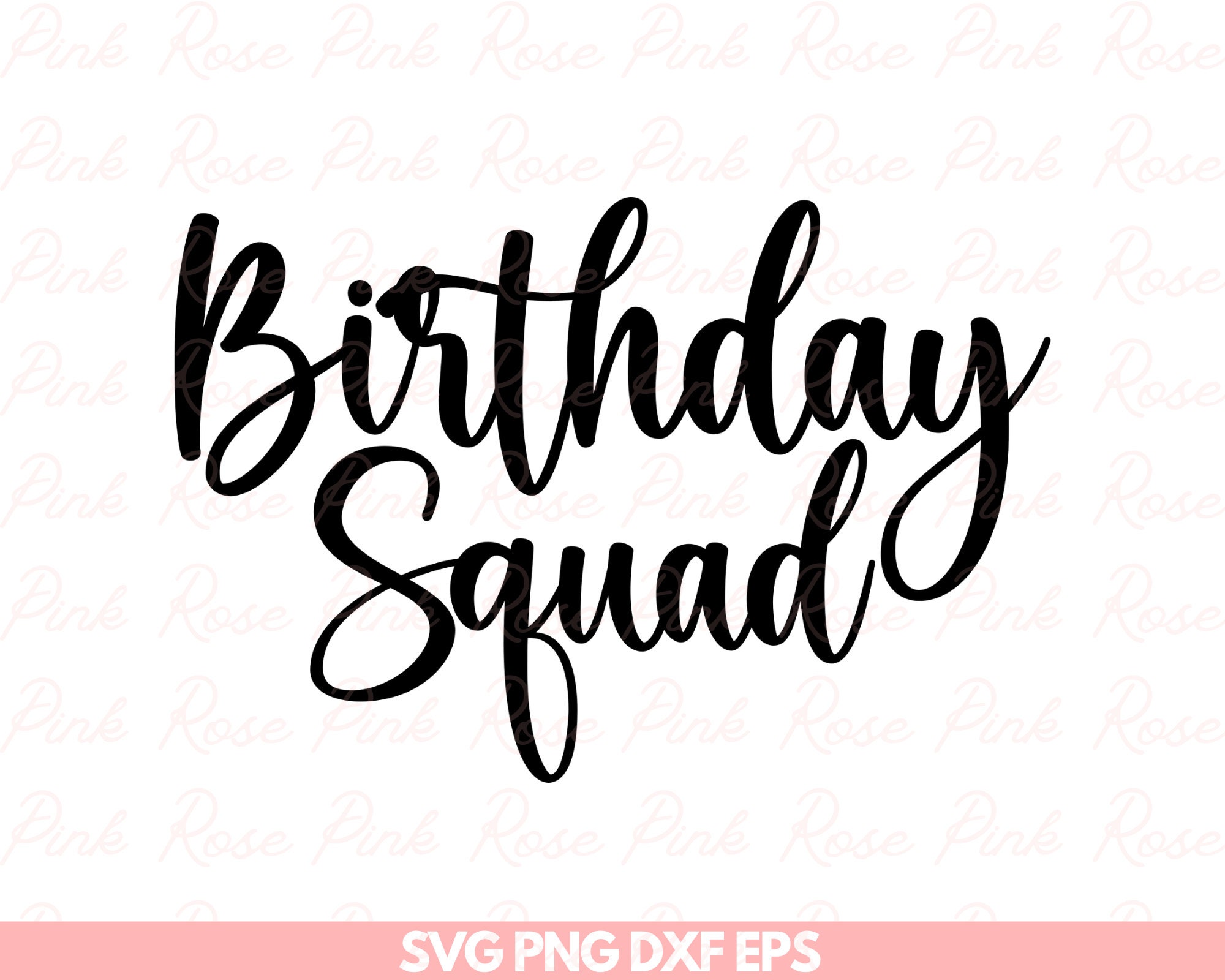Birthday Squad DIGITAL DOWNLOAD Svg Png Dxf Eps Instant - Etsy Hong Kong