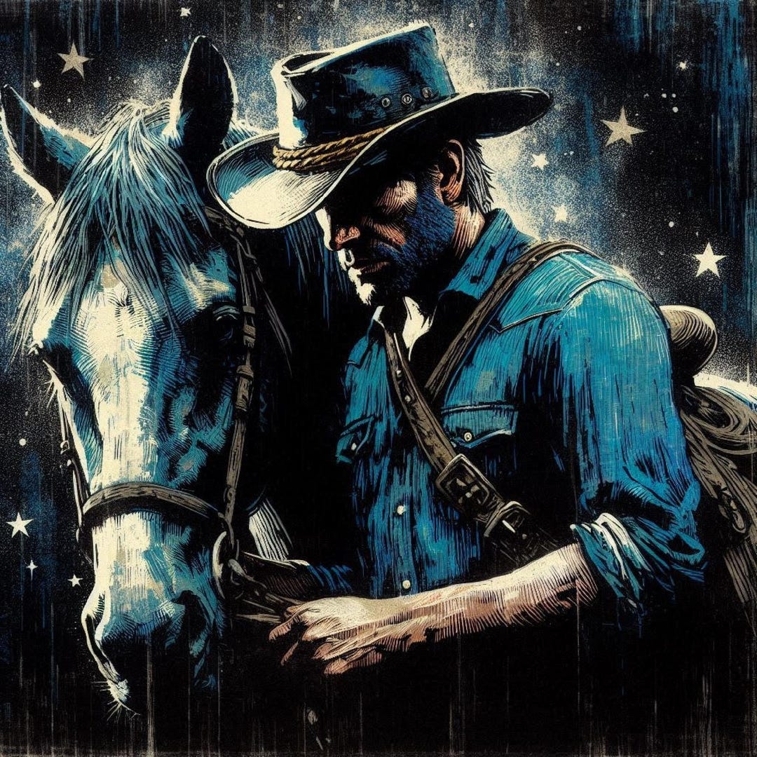 Original Art | Arthur Morgan | Whimsical Art, Red Dead Redemption, RDR1 ...