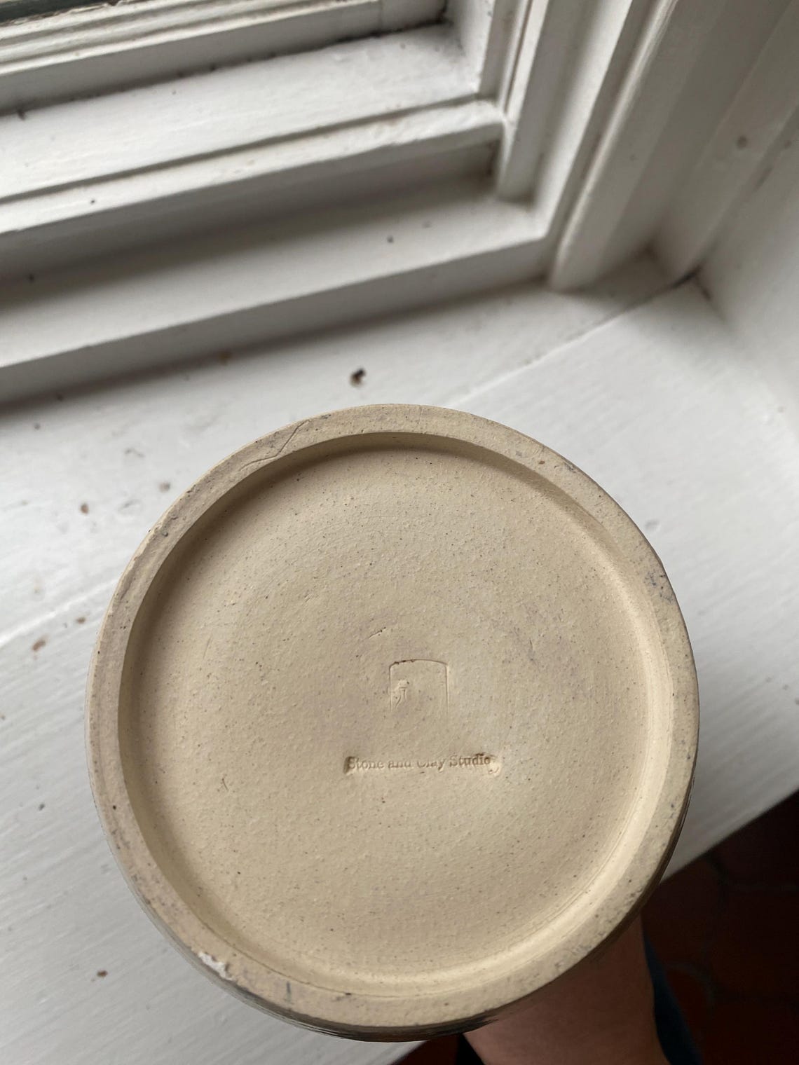 Clay Vase in White Stoneware With Deep Blue Cobalt Color Ceramics Bud ...