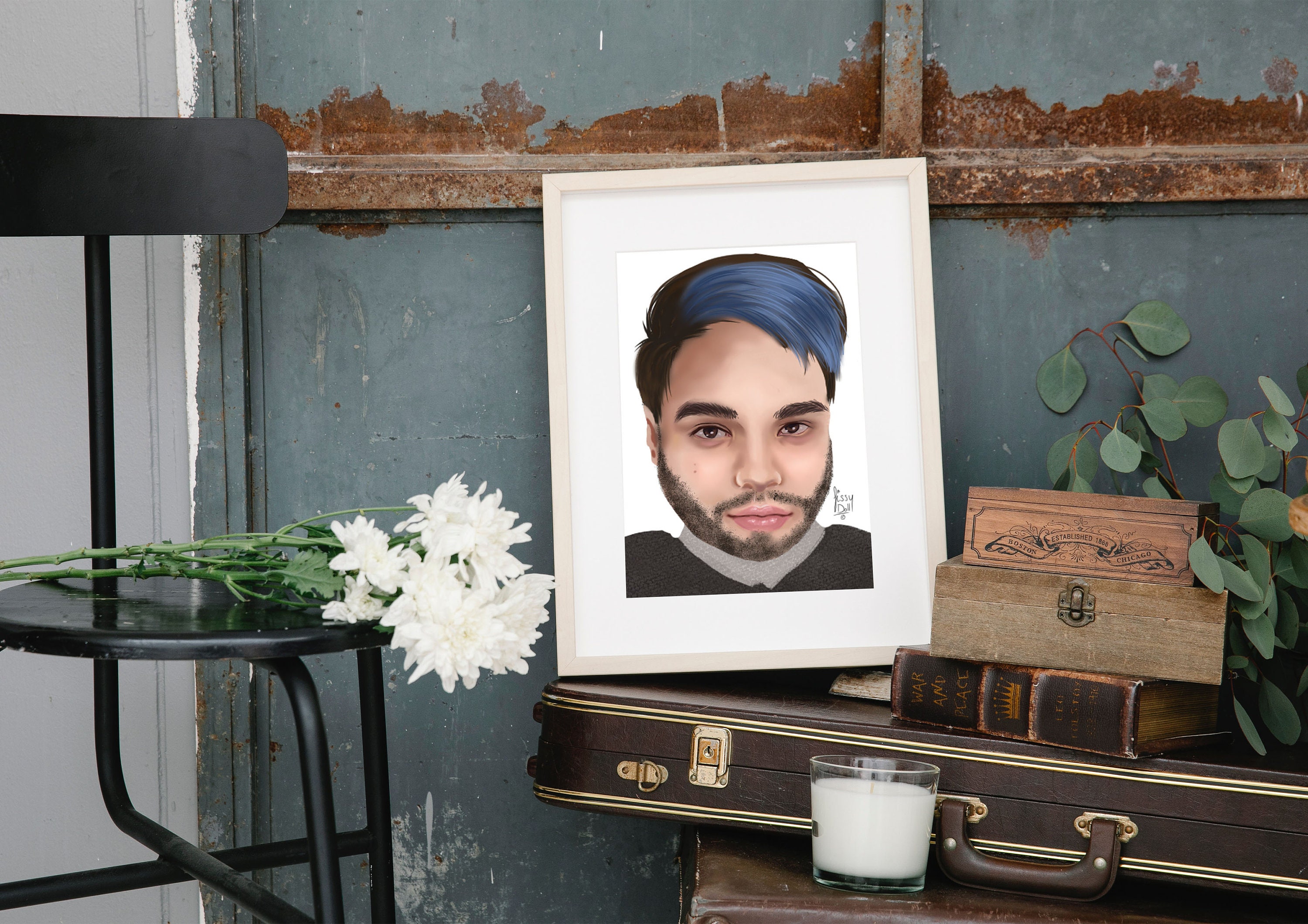 Semi Realistic Custom Portraits Selfie Artwork Gift Digital Painting - Etsy