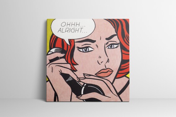Roy Lichtenstein Ohhh...alright... Framed Canvas Print | Etsy