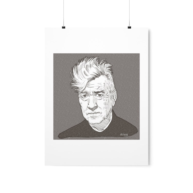 David Lynch, Portrait Sketch, Poster, Filmmaker, Twin Peaks, Blue ...