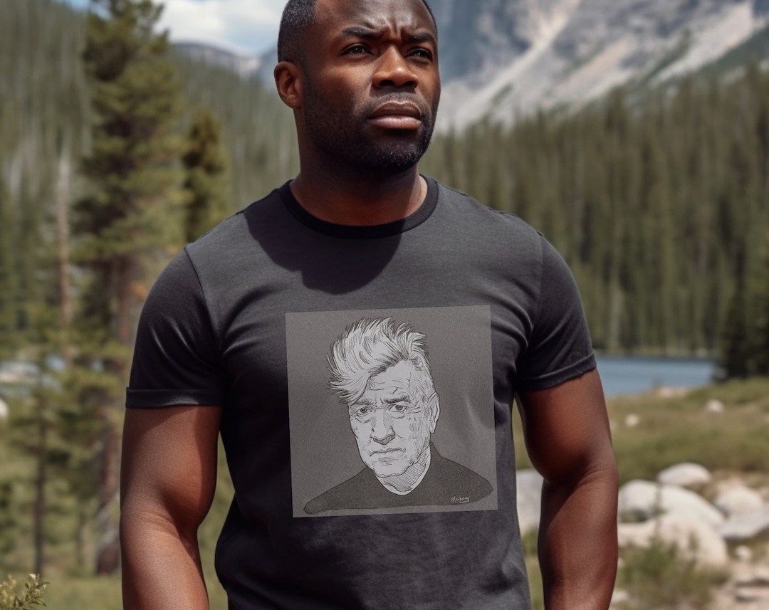 David Lynch Portrait Sketch T-shirt, Filmmaker, Twin Peaks, Blue Velvet ...