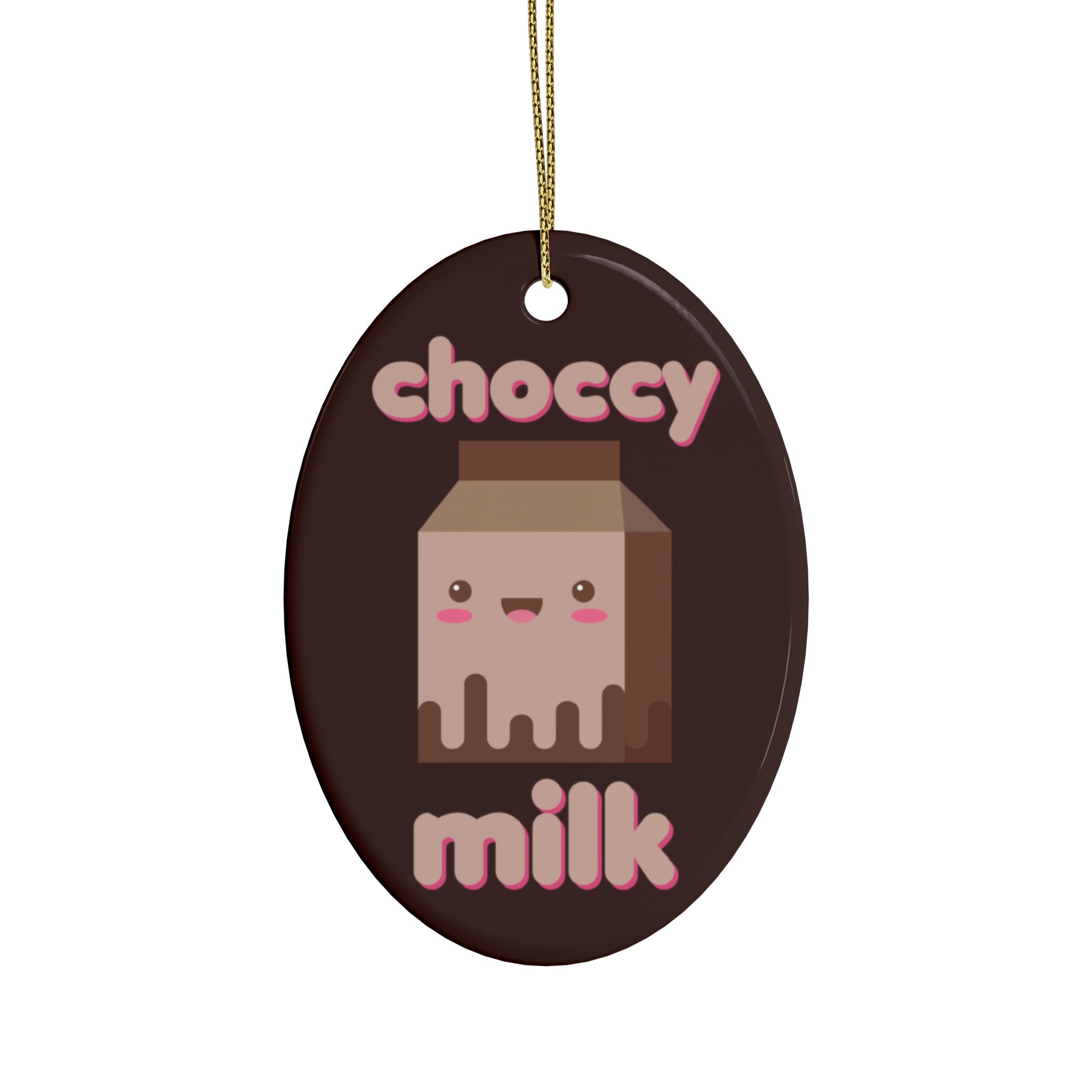 Choccy Milk, Chocolate Milk Ornament, Funny Chocolate Milk Lover, Retro ...