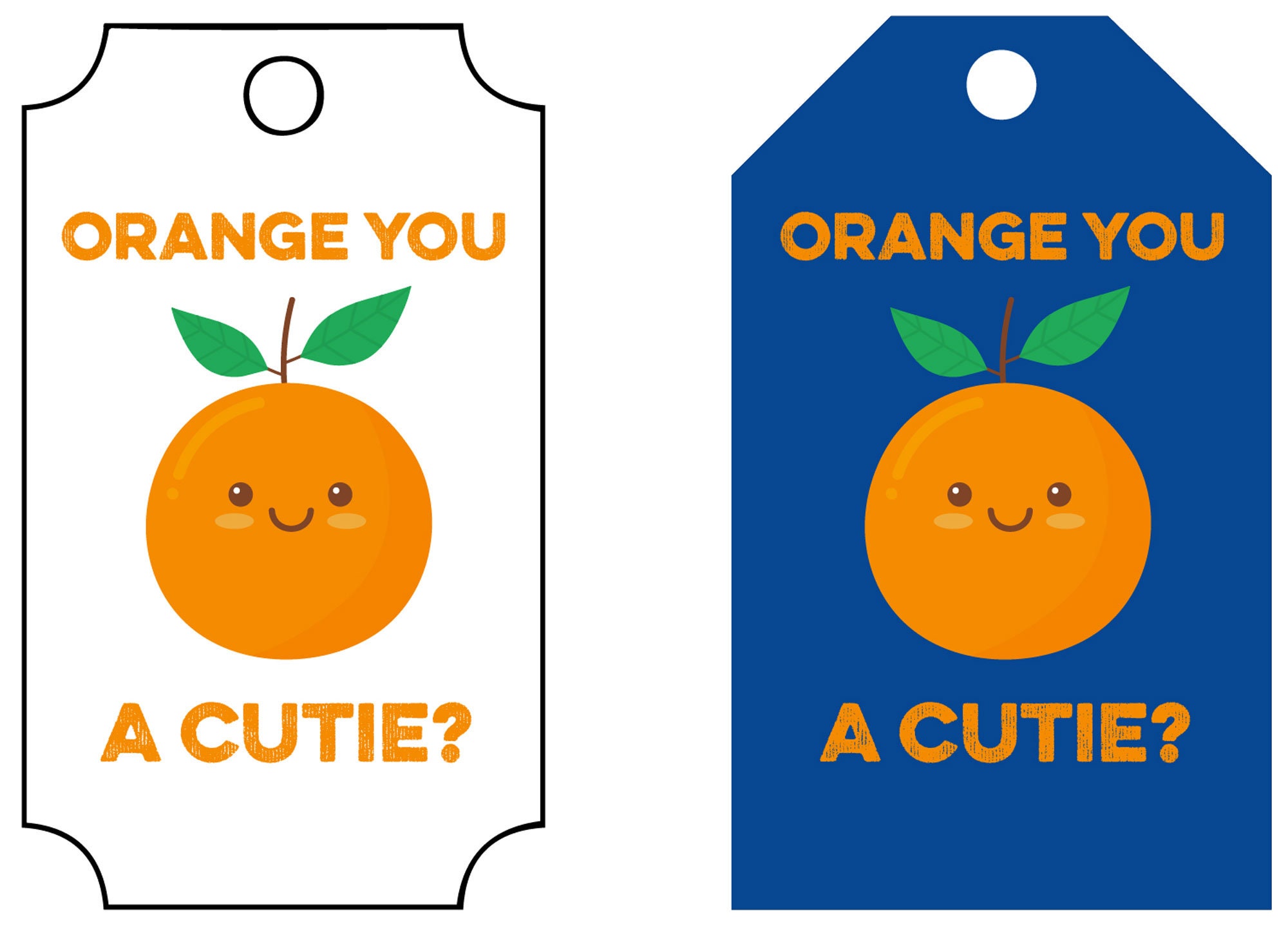 Orange You A Cutie, Printable Valentines Tag, Valentines Gift Tag ...