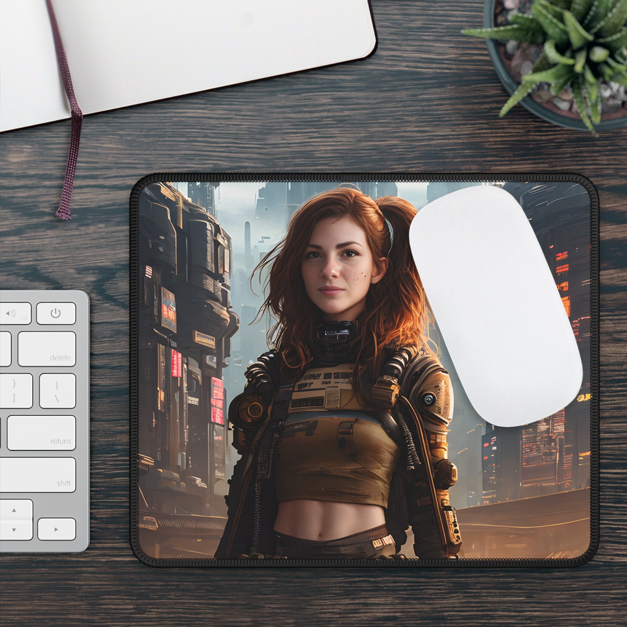AI Cyberpunk Gaming Mouse Pad, Cyberpunk Art, Artificial Intelligence ...