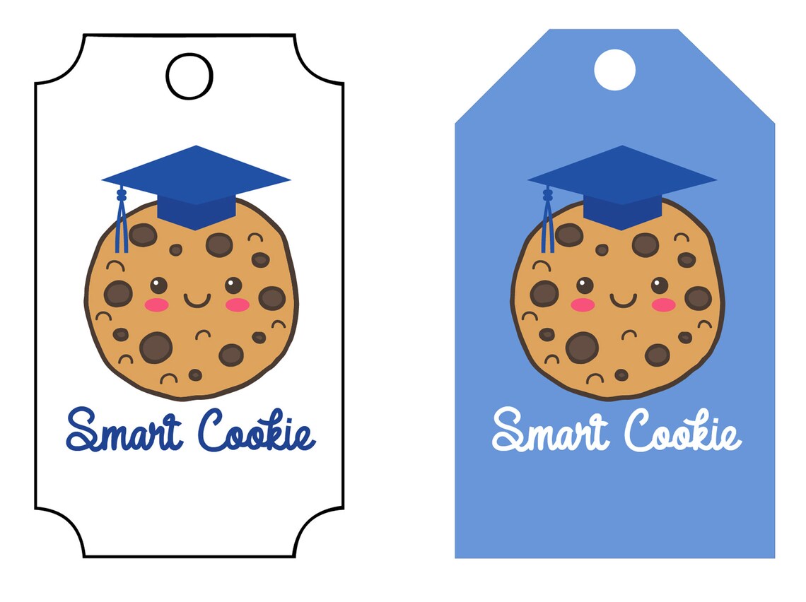 Smart Cookie, Printable Graduation Tag, Graduation Gift Tag, Printable ...