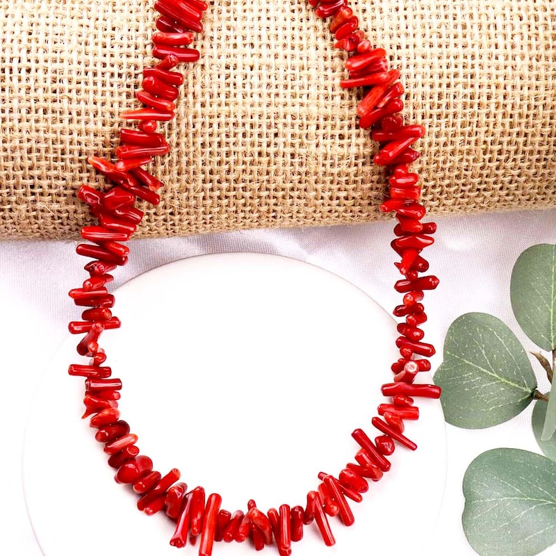 Red Coral Necklace - Etsy