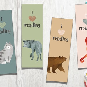 Printable Bookmarks for Kids | Kids Printable Bookmark | Animal ...