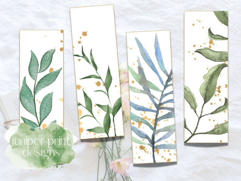 Watercolor Bookmark Printables, Download and Print Bookmarks ...