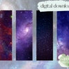 8 Printable Galaxy Bookmarks, Galaxy Bookmark, Printable Bookmark, Book ...