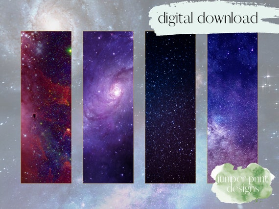 Galaxy Bookmark Printable Download and Print Bookmarks | Etsy