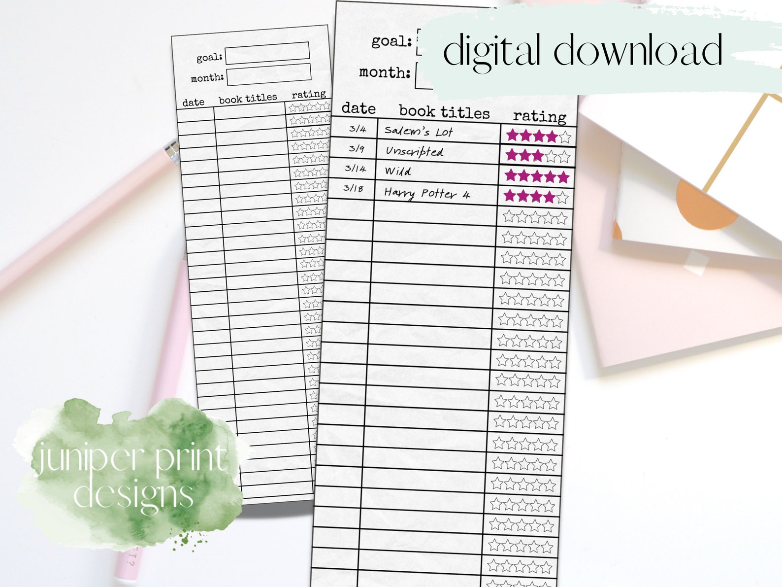 Printable Bookmark | Library Card Bookmark Printable | Library Card ...