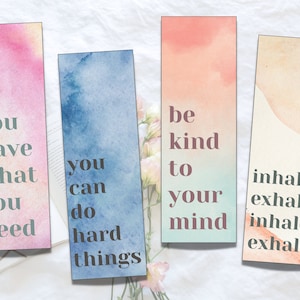 Affirmation Printable Bookmark Set, Affirmation Bookmarks, Affirmation ...