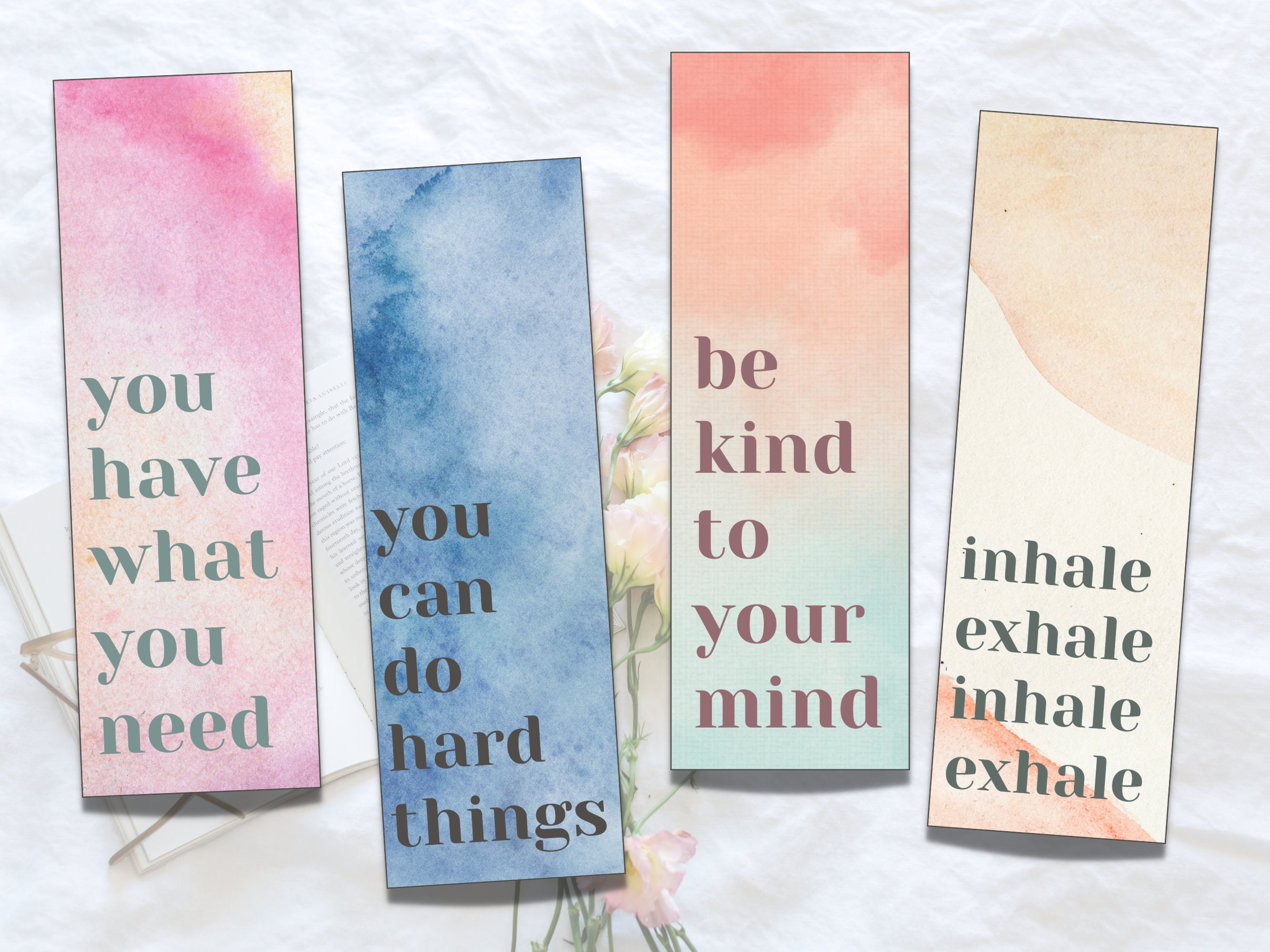 Affirmation Printable Bookmark Set, Affirmation Bookmarks, Affirmation ...