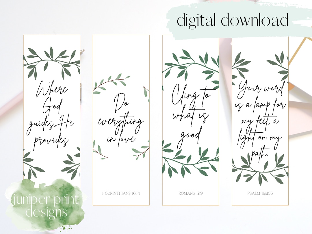 Scripture Printable Bookmarks - Printable Bible Bookmarks - Bookmark ...