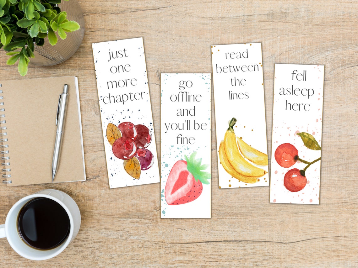 Quote Printable Bookmarks, Download and Print Bookmarks, Watercolor ...