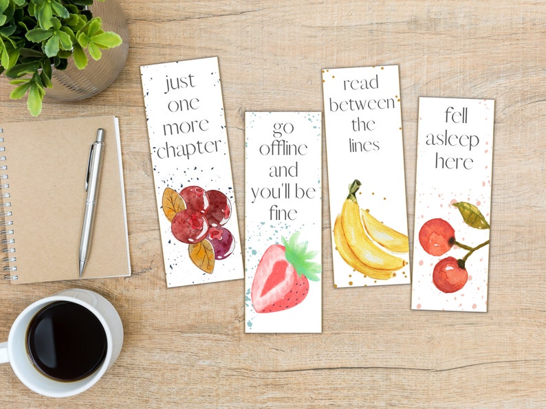 Quote Printable Bookmarks, Download and Print Bookmarks, Watercolor ...