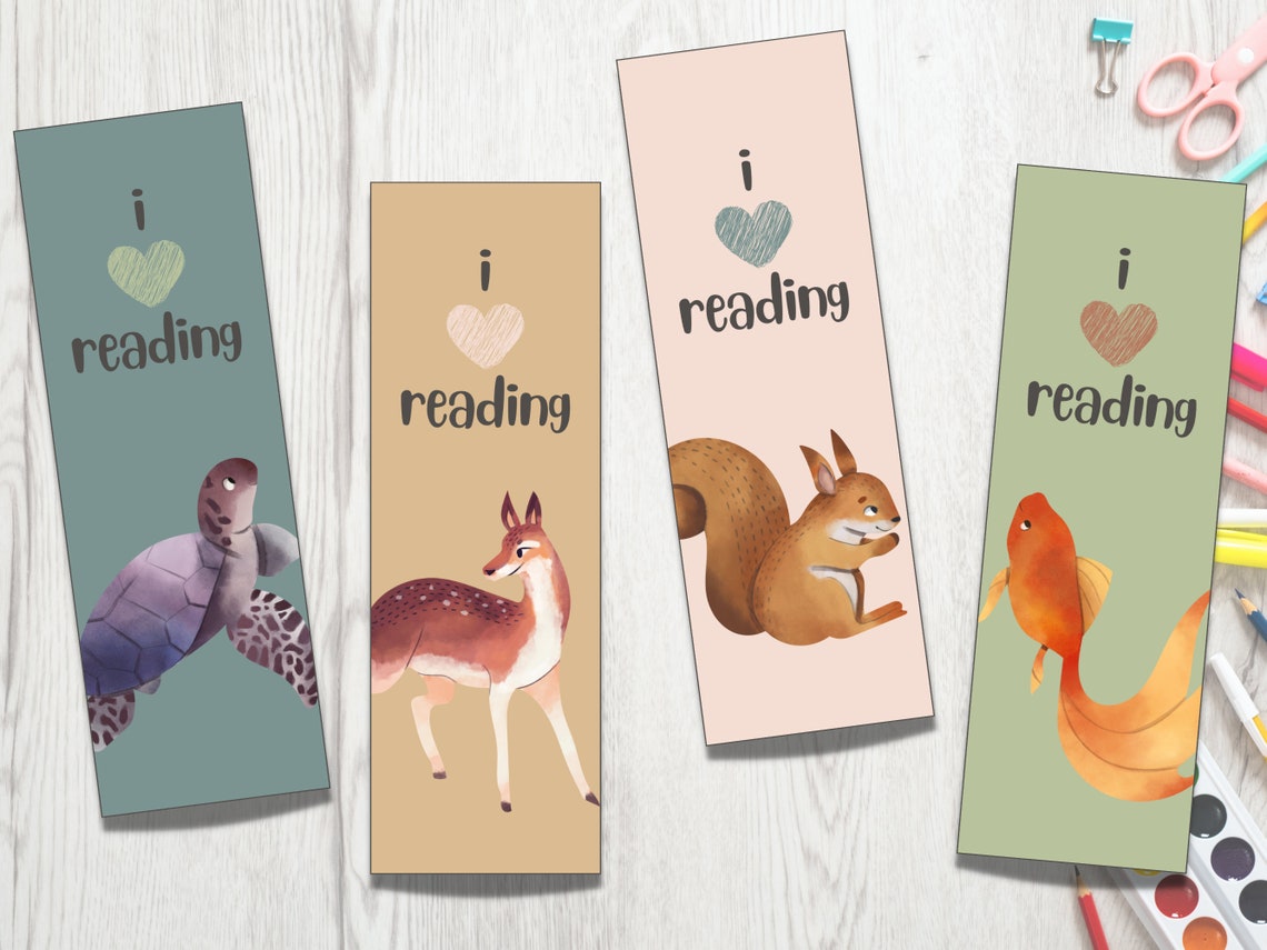 Printable Bookmarks for Kids | Kids Printable Bookmark | Animal ...