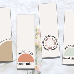 Minimalist Affirmation Printable Bookmark Set, Affirmation Bookmarks ...