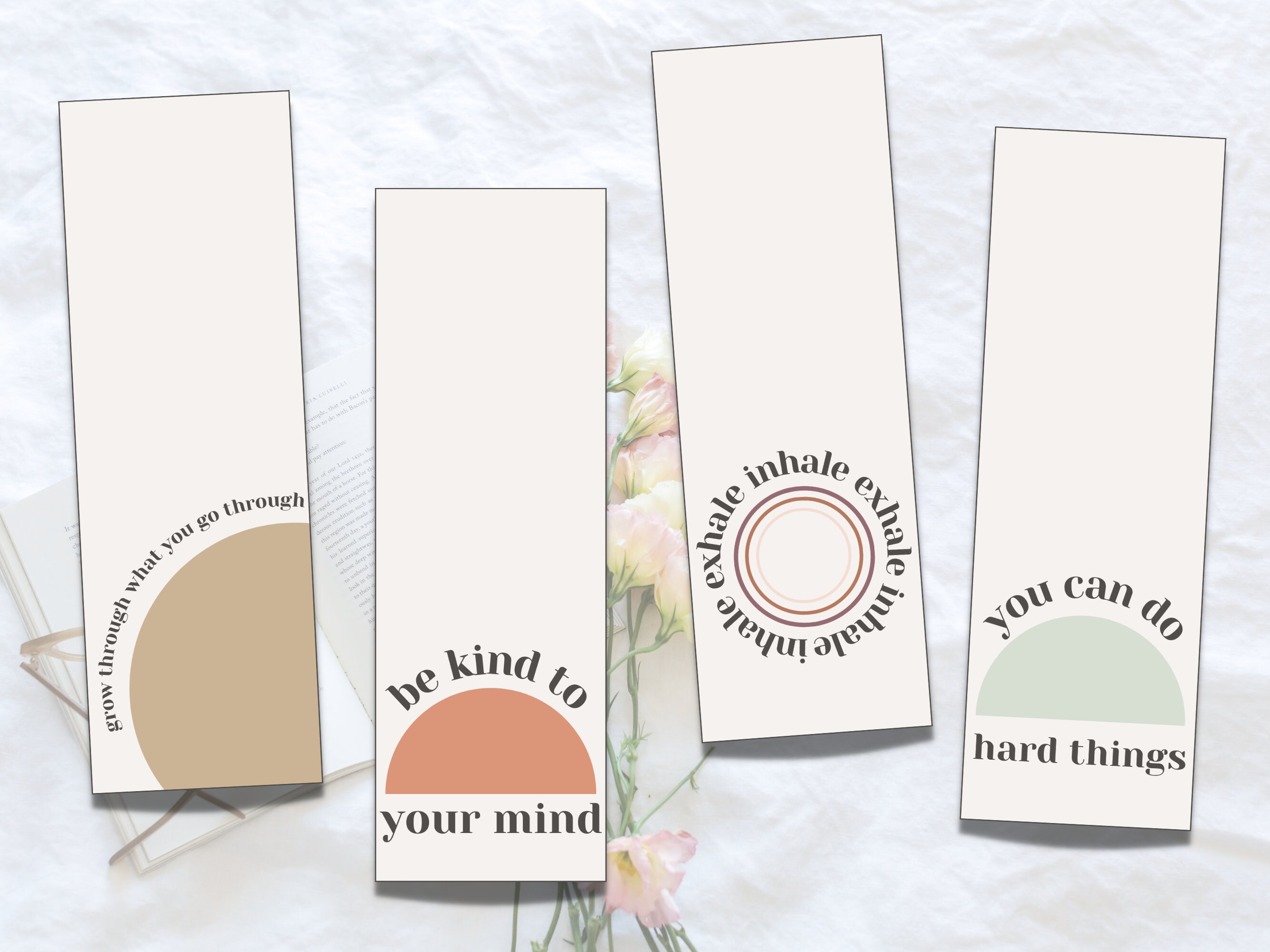 Minimalist Affirmation Printable Bookmark Set, Affirmation Bookmarks ...