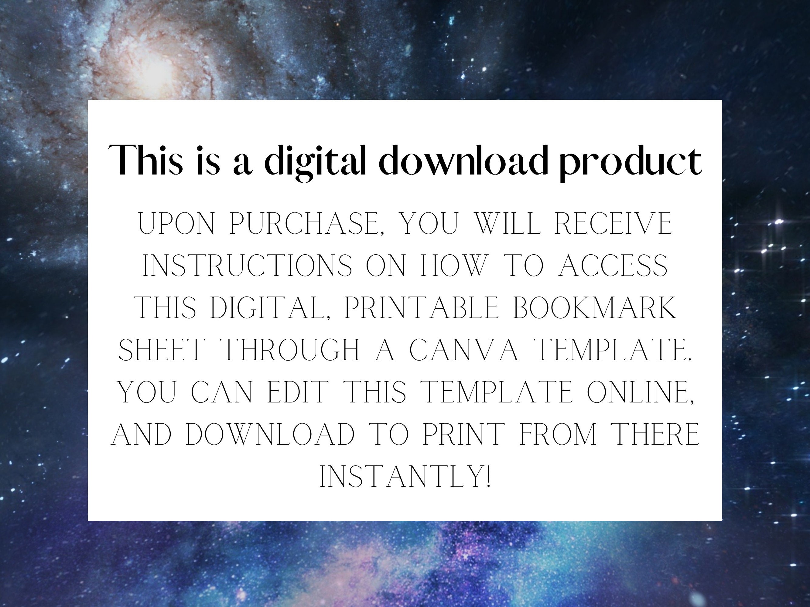 Galaxy Bookmark Printable, Download and Print Bookmarks, Galaxy ...