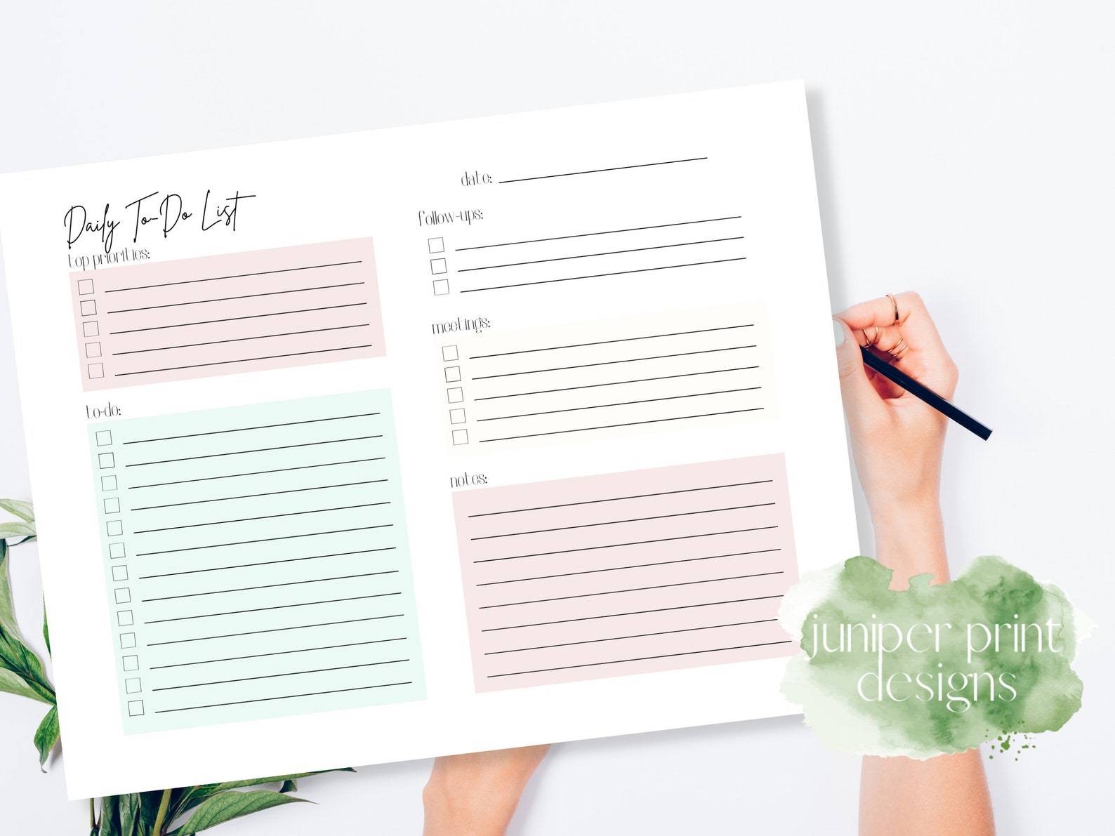Daily to Do List Printable Pastel to Do List Minimalist - Etsy